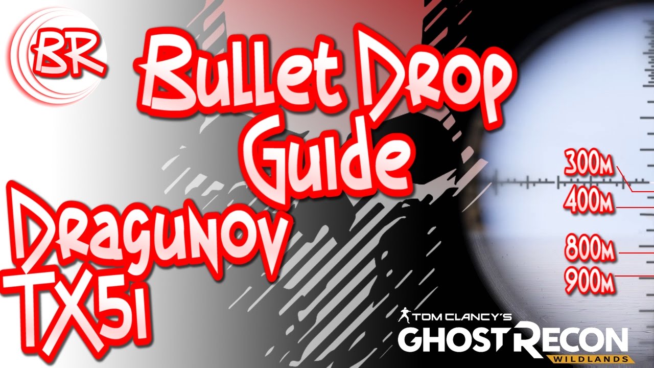 Dragunov Sniper + TX5i Scope - Bullet Drop Guide - Ghost Recon ...
