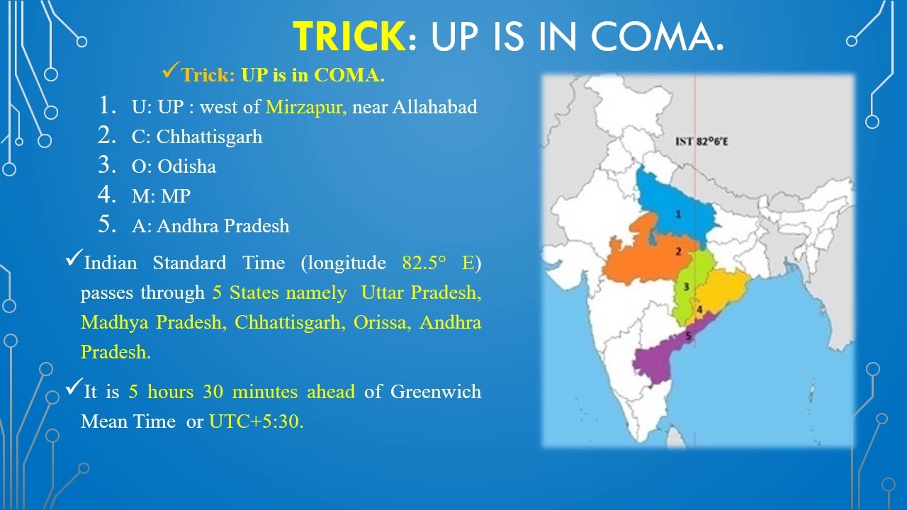 TRICK TO REMEMBER Name Of States Through Which Indian Standard Time TRICK TO REMEMBER Name Of States Through Which Indian Standard Time