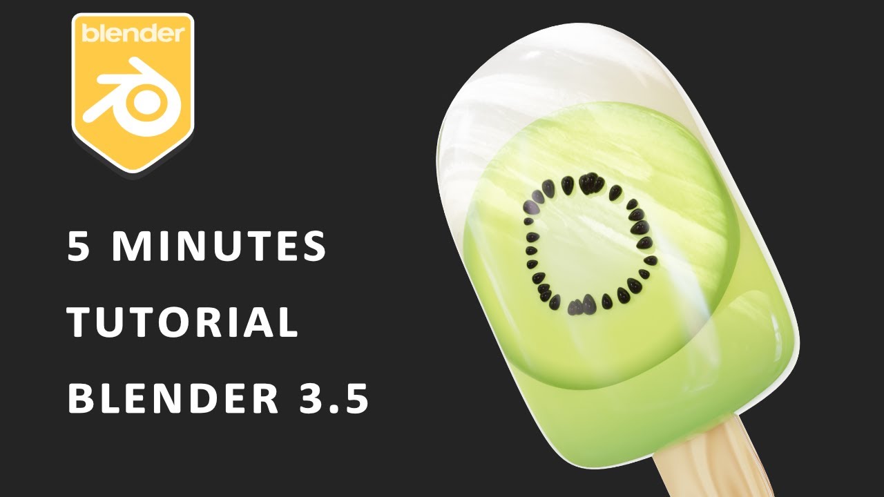 How to make a KIWI POPSICLE in 5 minutes | Blender 3.5 - YouTube