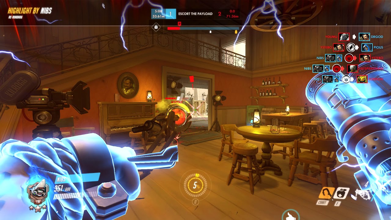 Roadhog highlight - Whole Hog + Nano Boost destruction - YouTube