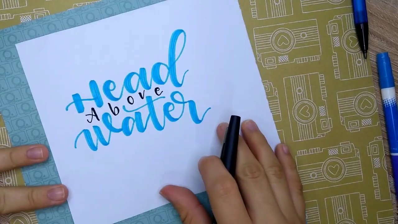 COMO HACER LETTERING FALSO - YouTube