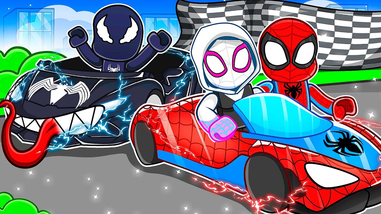 SPIDERMAN CAR. vs. VENOM CAR in Roblox Driving Empire! - YouTube