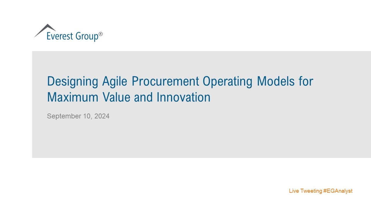 On-demand Webinar: Designing Agile Procurement Operating Models for ...