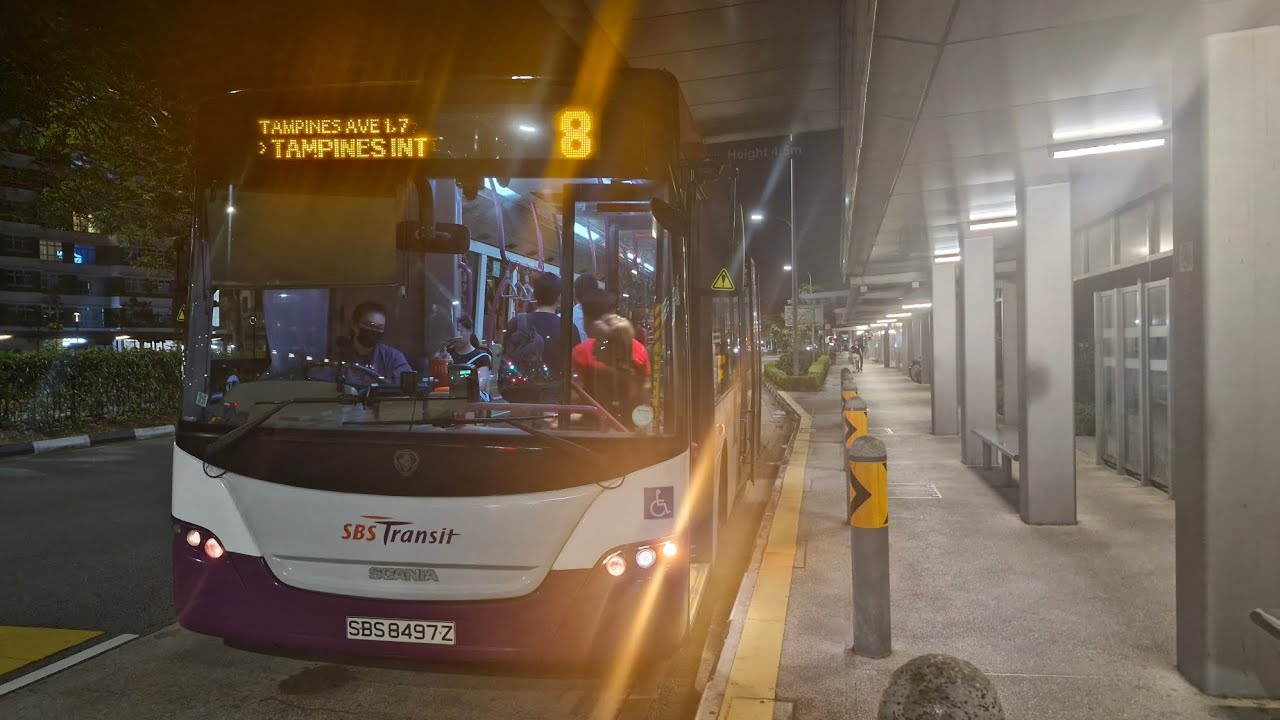 (National Day Special)SBS Transit Bus Service 8 Scania K230UB Euro 4 ...