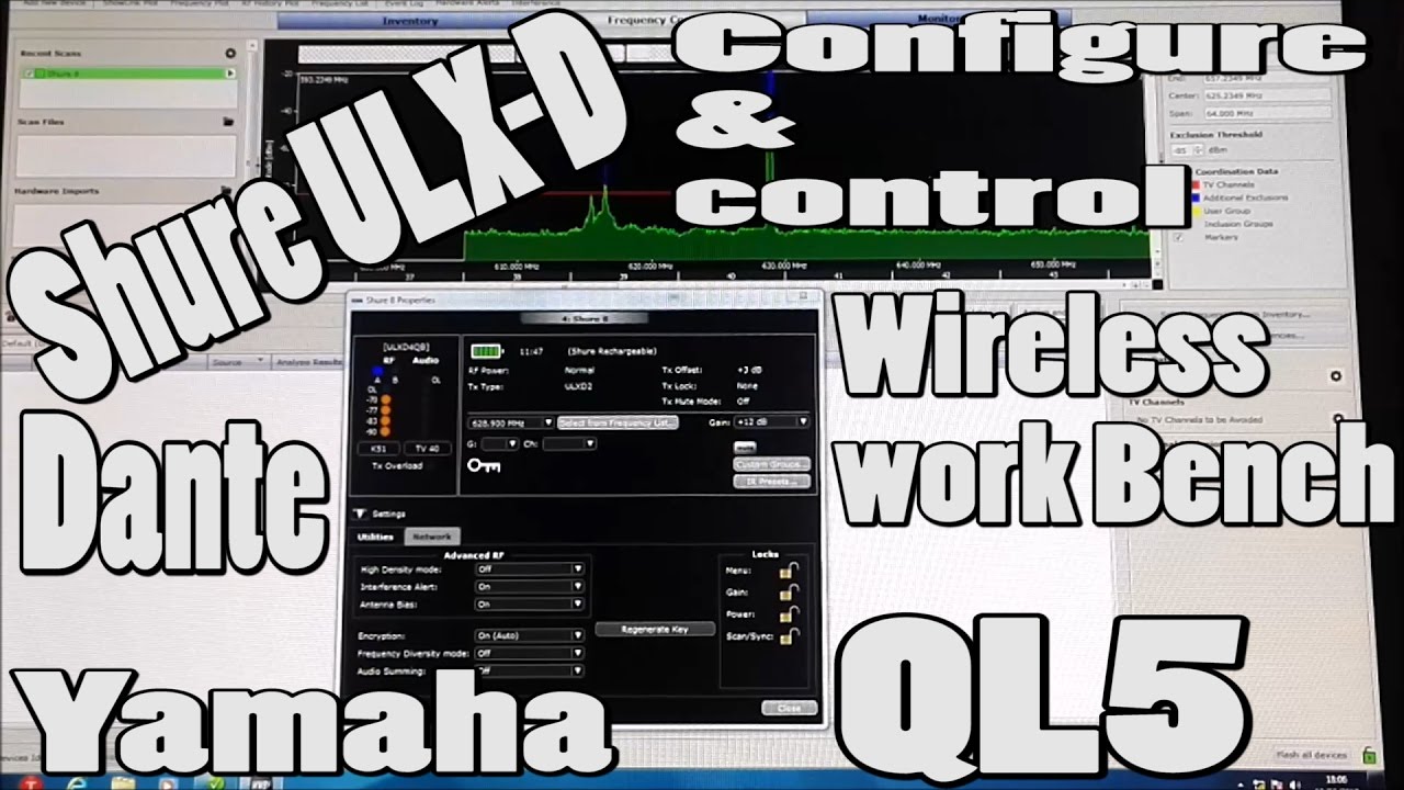 Shure ULX-D configure-control from Dante | Wireless Bench 6 & Yamaha ...
