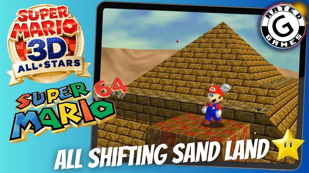 Super Mario 3D All-Stars | Super Mario 64 | ALL Shifting Sand Land ...