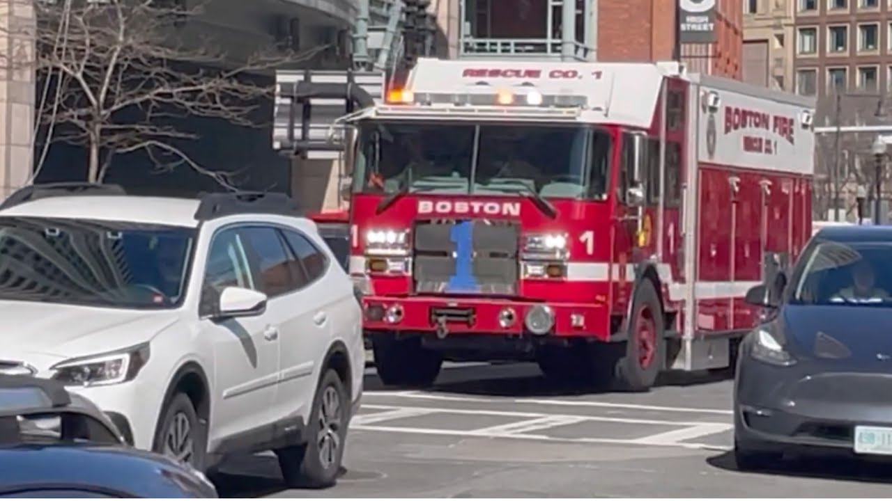Boston Fire Department | Engine 10, Spare Tower Ladder 3, Res1cue and ...