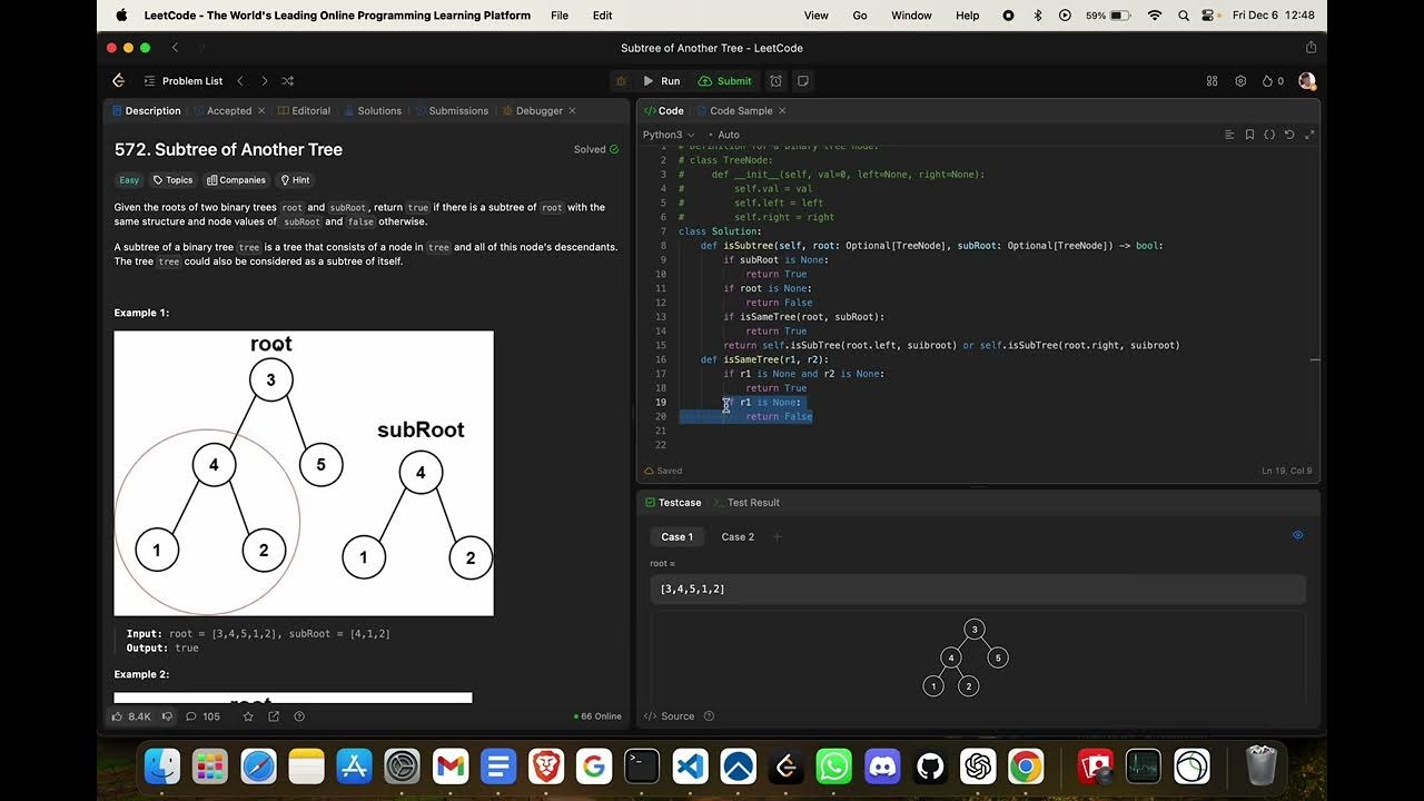 Subtree of Another Tree - Amazon LeetCode Medium - YouTube