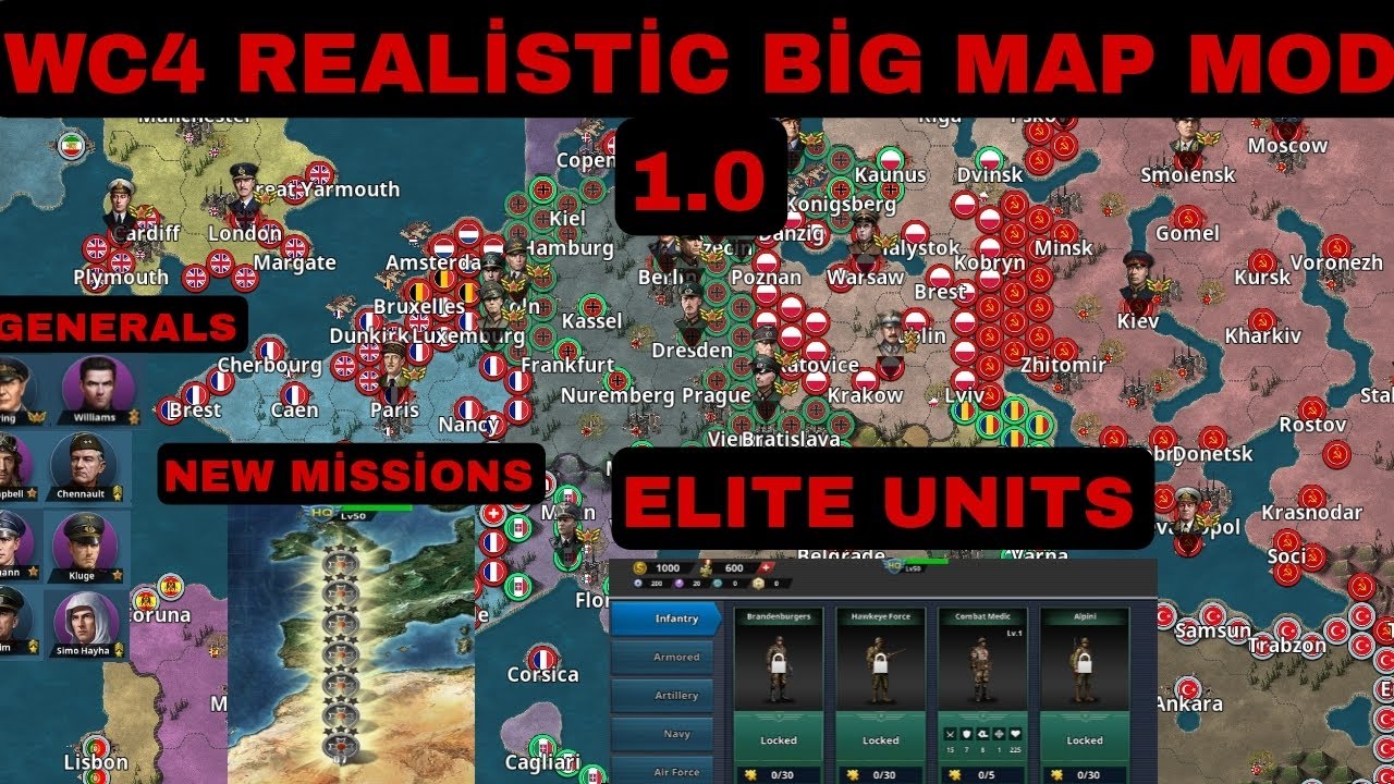 WC4 REALISTIC BIG MAP MOD - YouTube