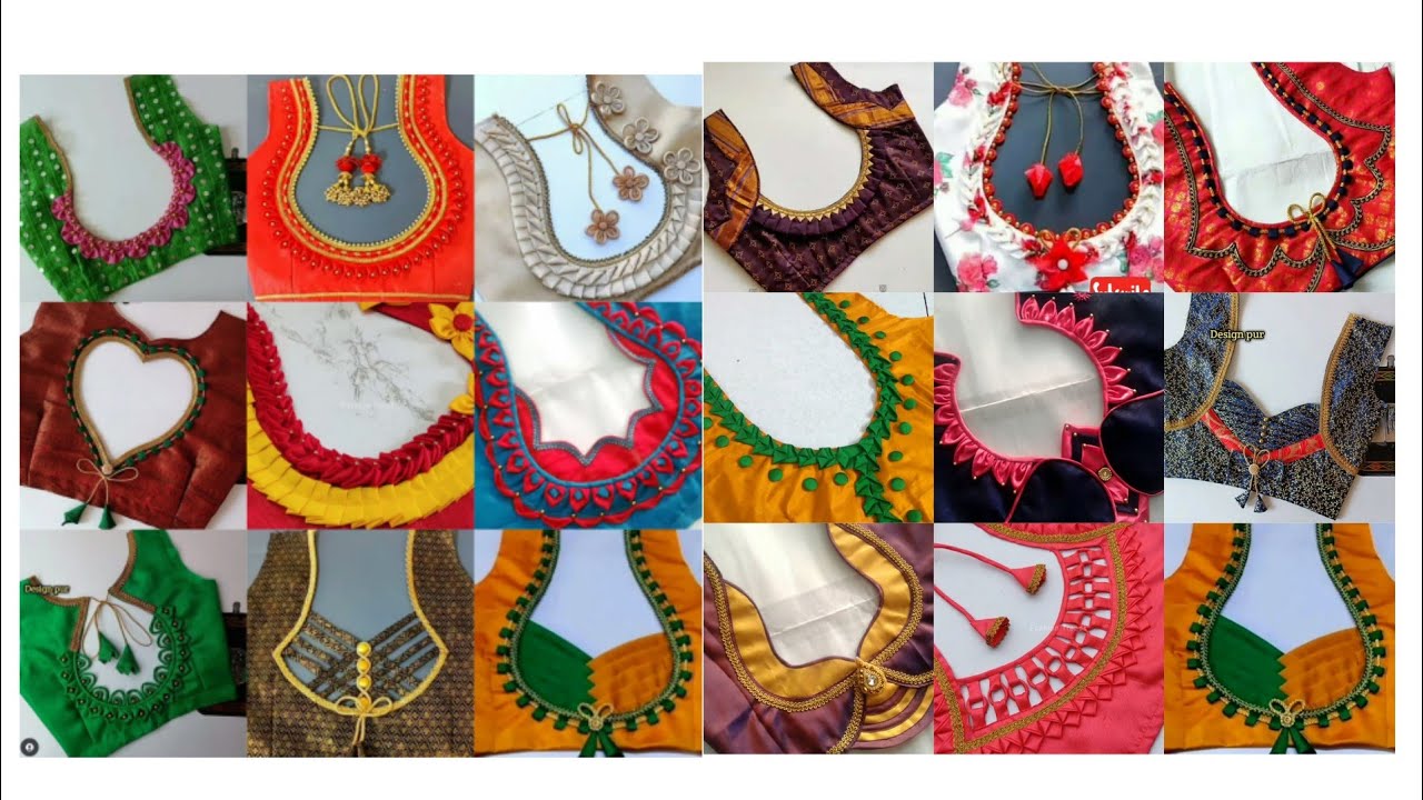 Very beautiful new latest back neck blouse design poster video photos ...