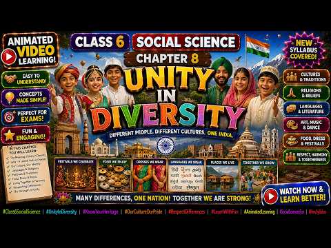 🤝 Unity in Diversity Explained | Class 6 | Easy Revision Animated Notes | 🧡 WHY INDIA IS UNIQUE!