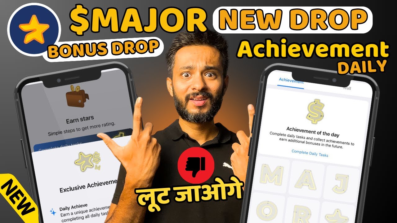 Major New Bonus AIRDROP | Daily Achievement on Major App | Major App ...