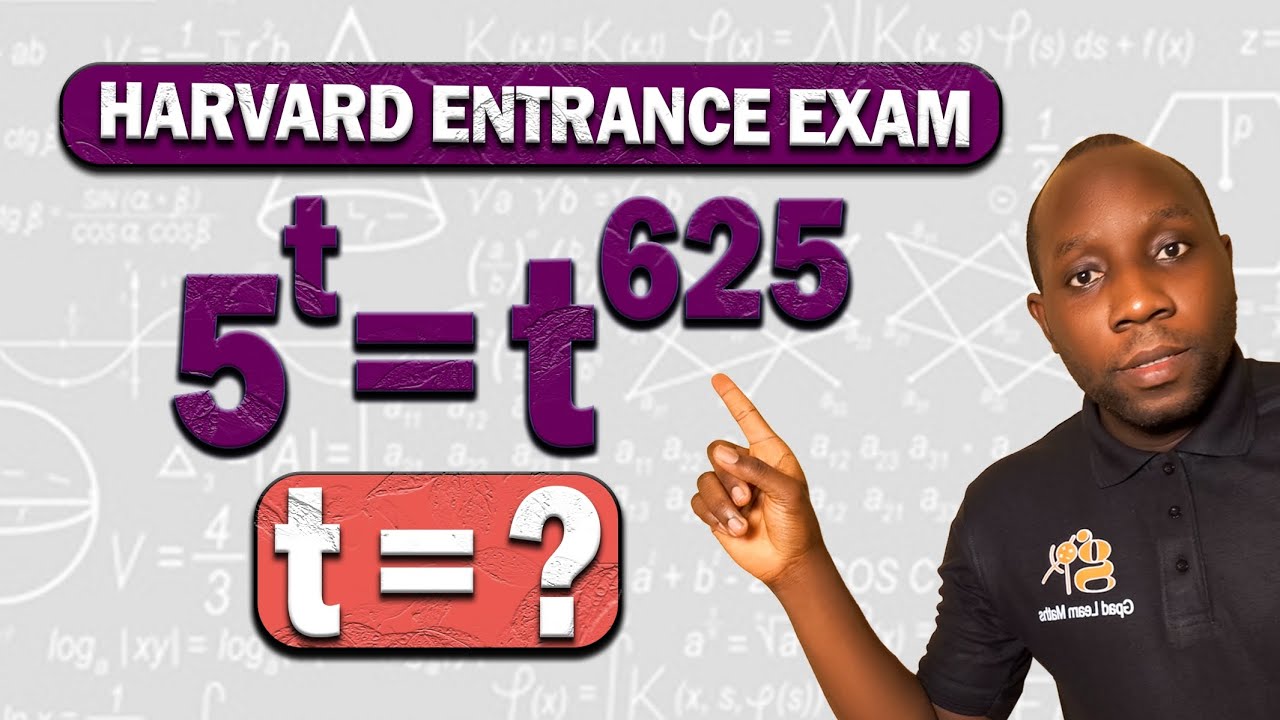 Can You Solve This Harvard Entrance Exam Question? 🤯 | 5^t = t^625 ...