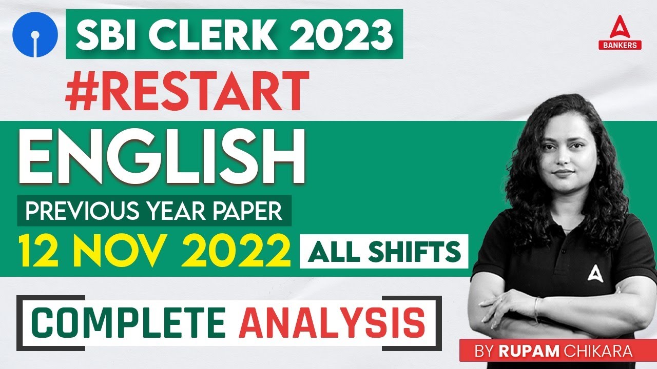 SBI Clerk Previous Year Question Paper | SBI Clerk English Previous ...
