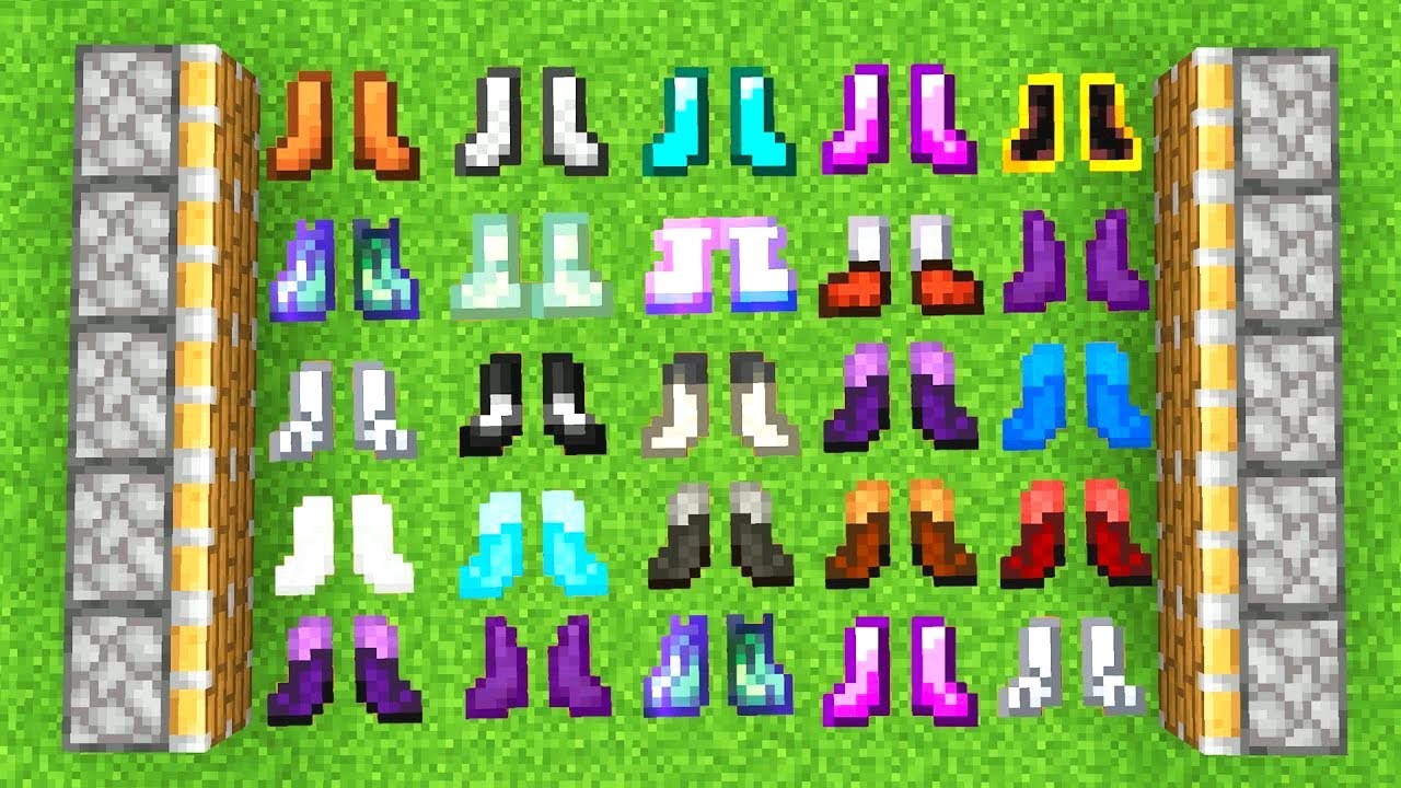all boots combined = ??? / minecraft - YouTube
