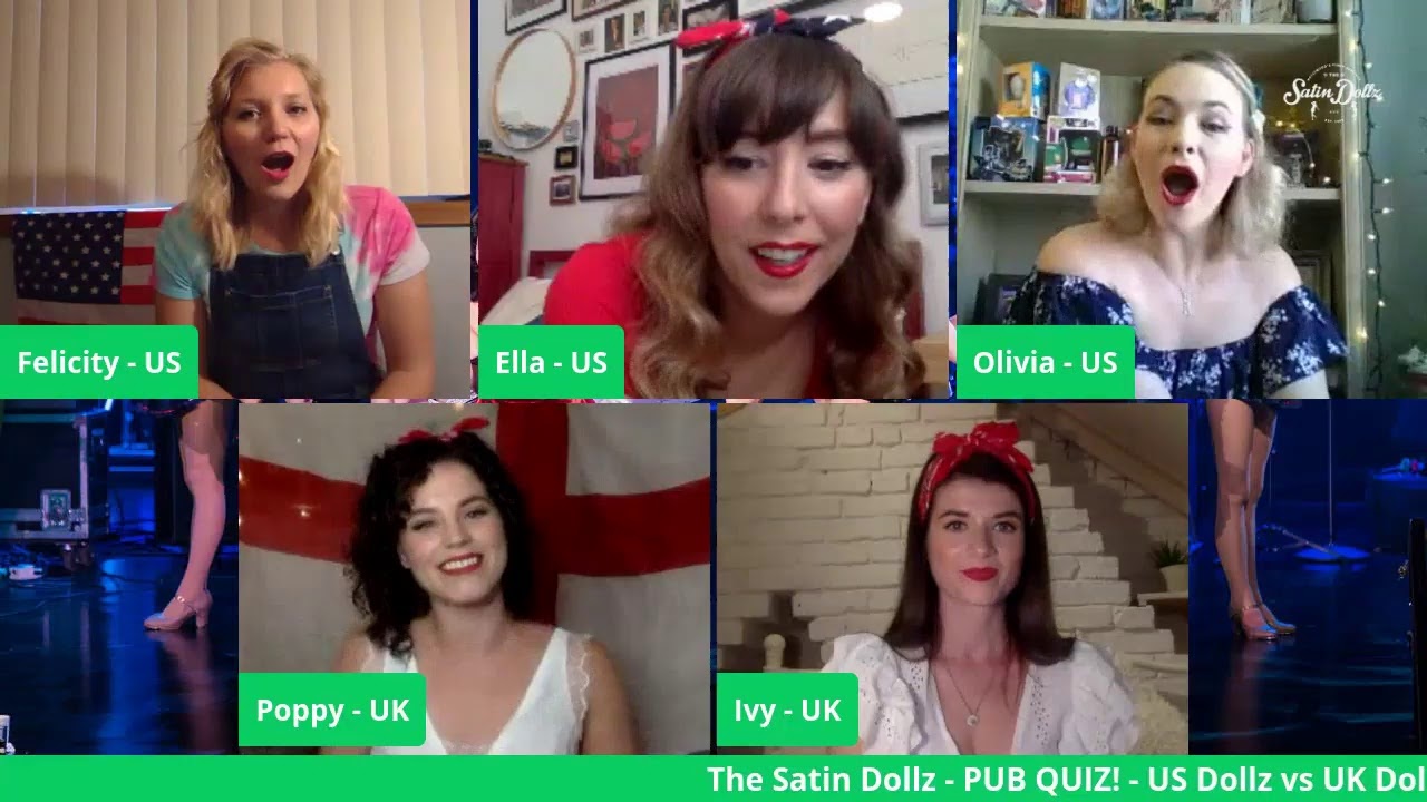 The Satin Dollz - Pub Quiz! US Dollz vs. UK Dollz - YouTube