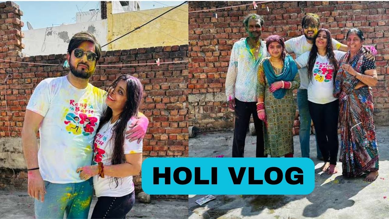 Holi khelte hue jabardast masti😄holi vlog👌😎sabko kiya rangeen😄😂#vlog # ...
