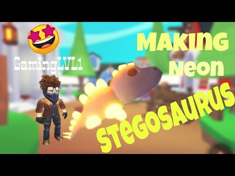 Making Neon Stegosaurus - Adopt Me - YouTube
