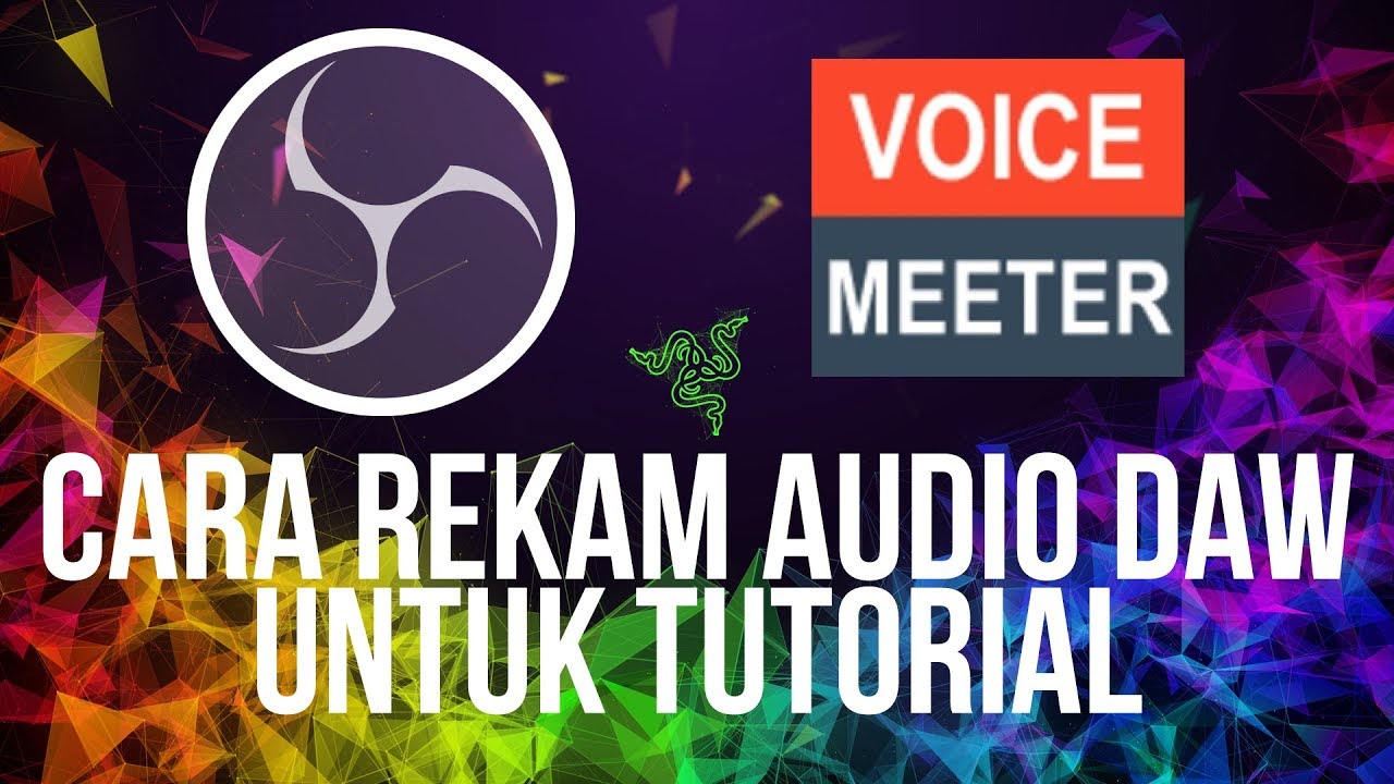 Cara rekam layar dan DAW audio untuk tutorial (OBS dan Voicemeeter) - YouTube