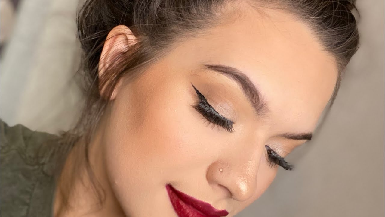 Subtle eyes and BOLD lip💋 - YouTube
