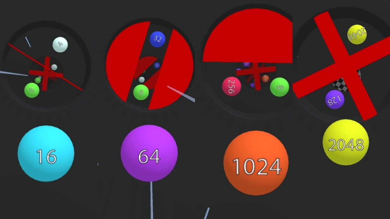 Ball Run 2048 Gameplay Android iOS Max Levels Merge ball 2048 Run Race ...