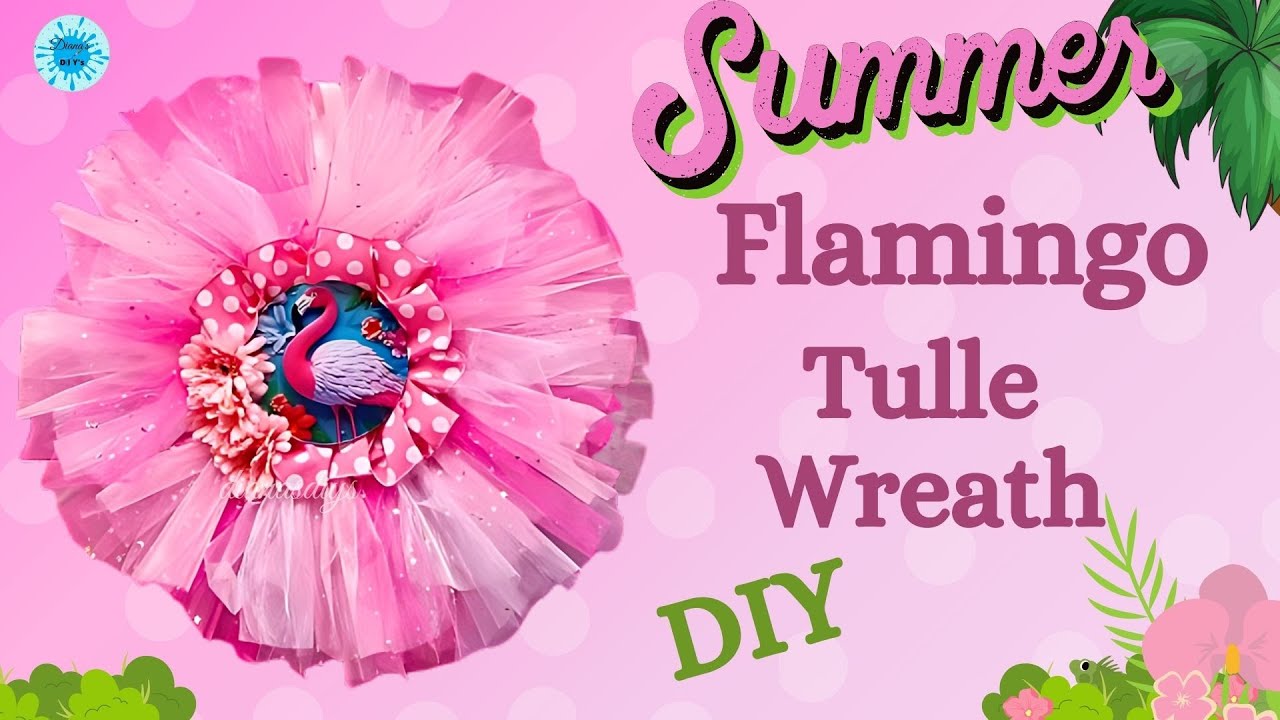 🦩Craft A Vibrant Flamingo Wreath With This Summer Crafts Diy | Diy ...