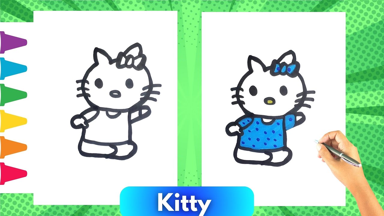 How to Draw Hello Kitty 😽 |Step by Step Hello Kitty Drawing - YouTube