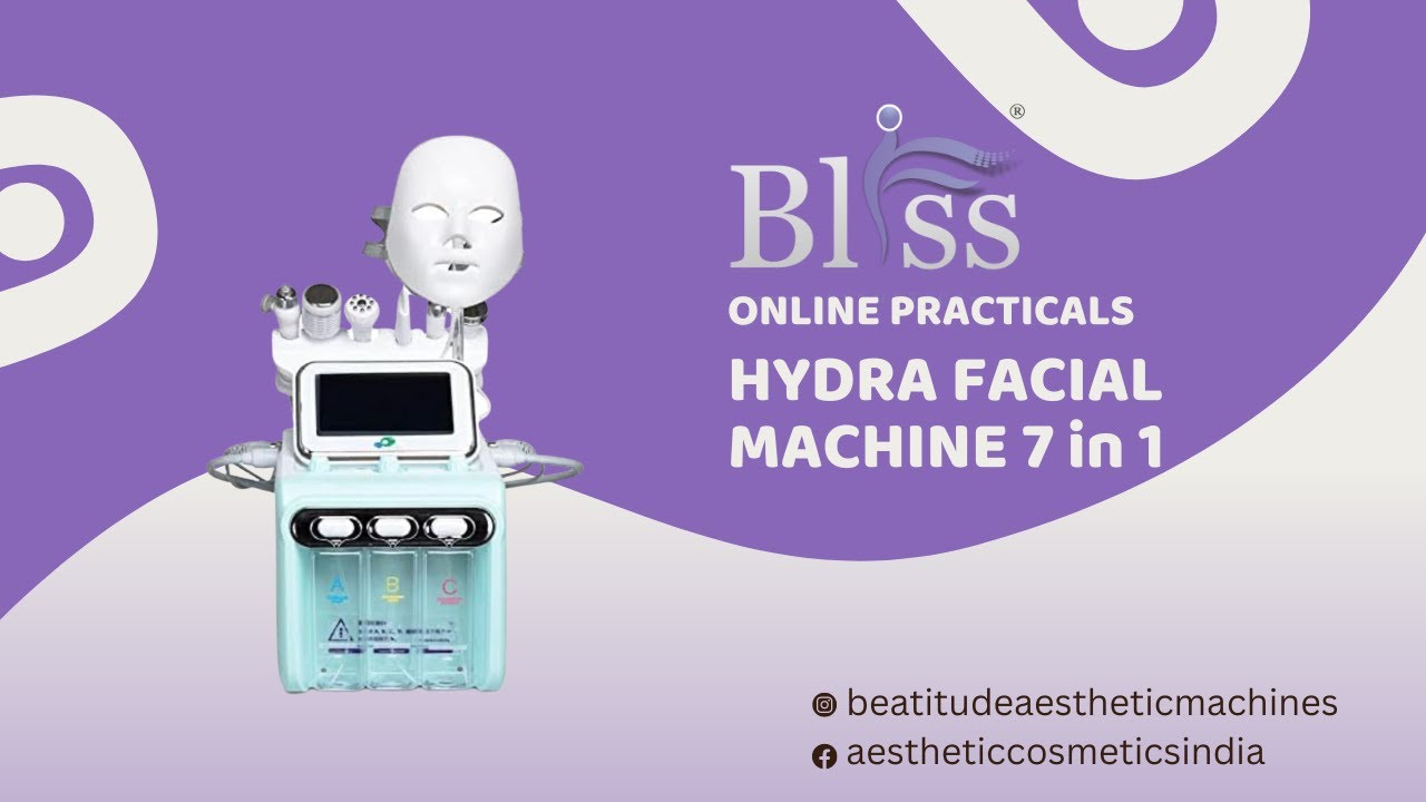 Live Practical of Hydra Facial Machine 7 in 1 by Bliss Aesthetics - YouTube