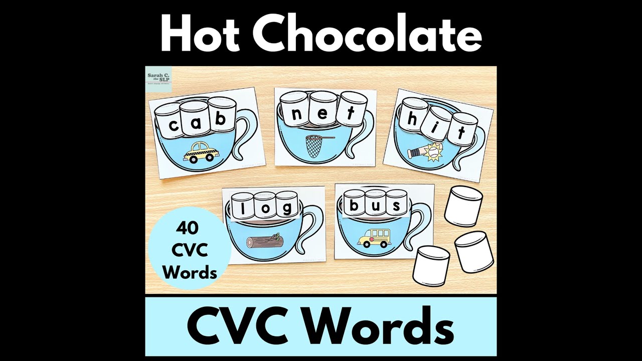 Hot Chocolate CVC Words Printable Activities & Worksheets for Reading ...