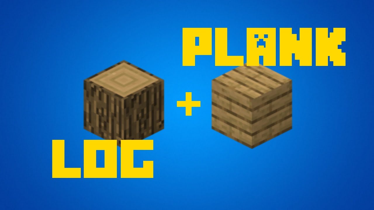 Minecraft - Crafting Recipes - Log + Plank (1.18 compatible) - YouTube