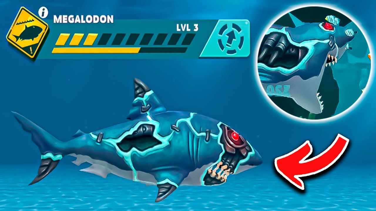 TERMINATOR SHARK! MEGALODON SHARKINATOR 🦈 New Skin Mod All Sharks ...