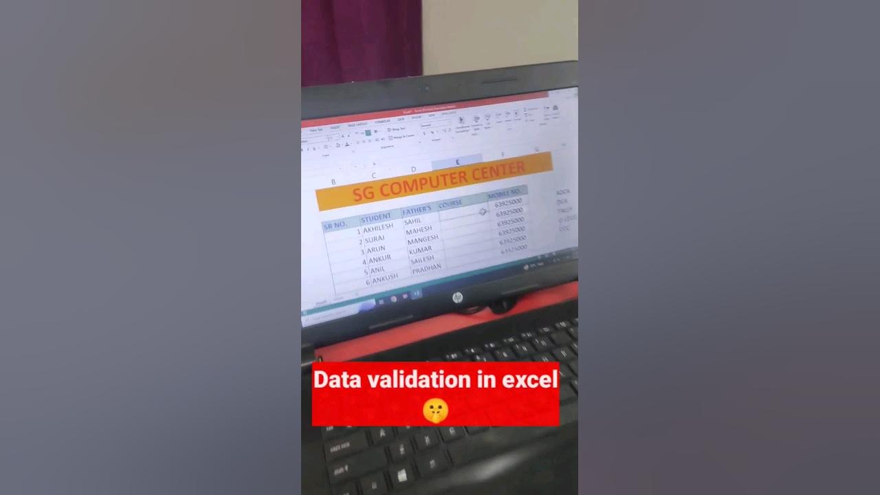 Data Validation In Excel Ll Ytshorts Shorts Viral Trending Exceltips Youtube