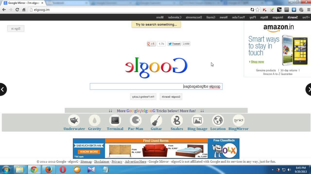 Best Google Funny Hack Google Mirror, Google Tricks: google mirror ...