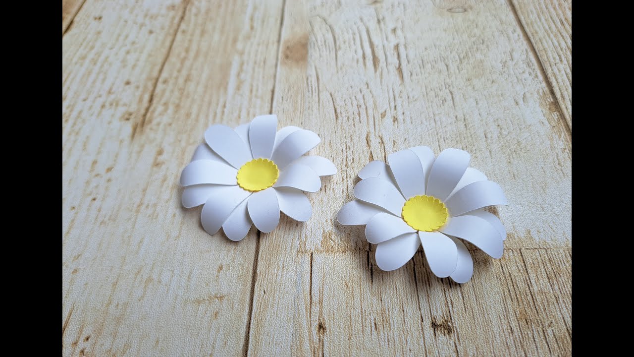 DIY Small Paper Daisy flower/ 3D Daisy flower - YouTube