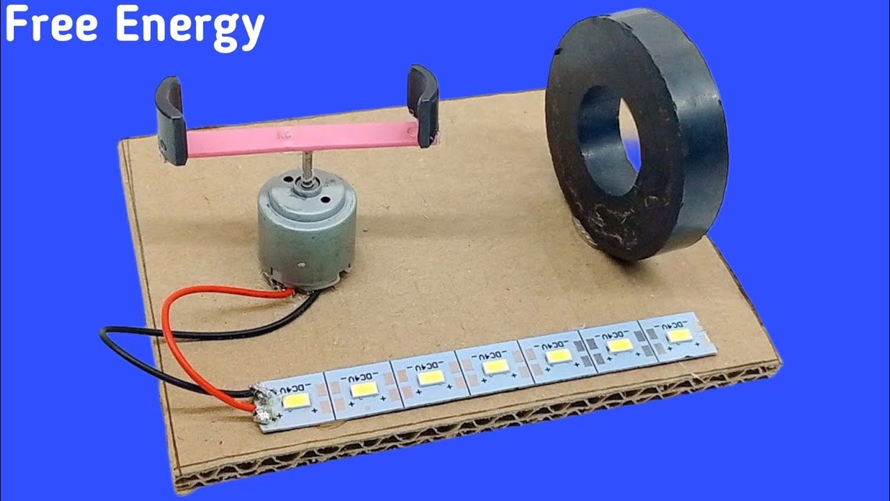 How to make 100% Self Running Free Energy Fan Device From DC Motor And ...