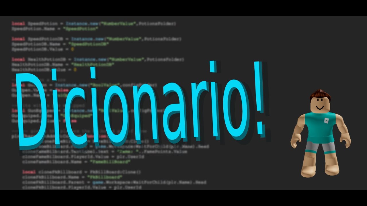 Dicionários! Como programar no roblox? Dedz - YouTube