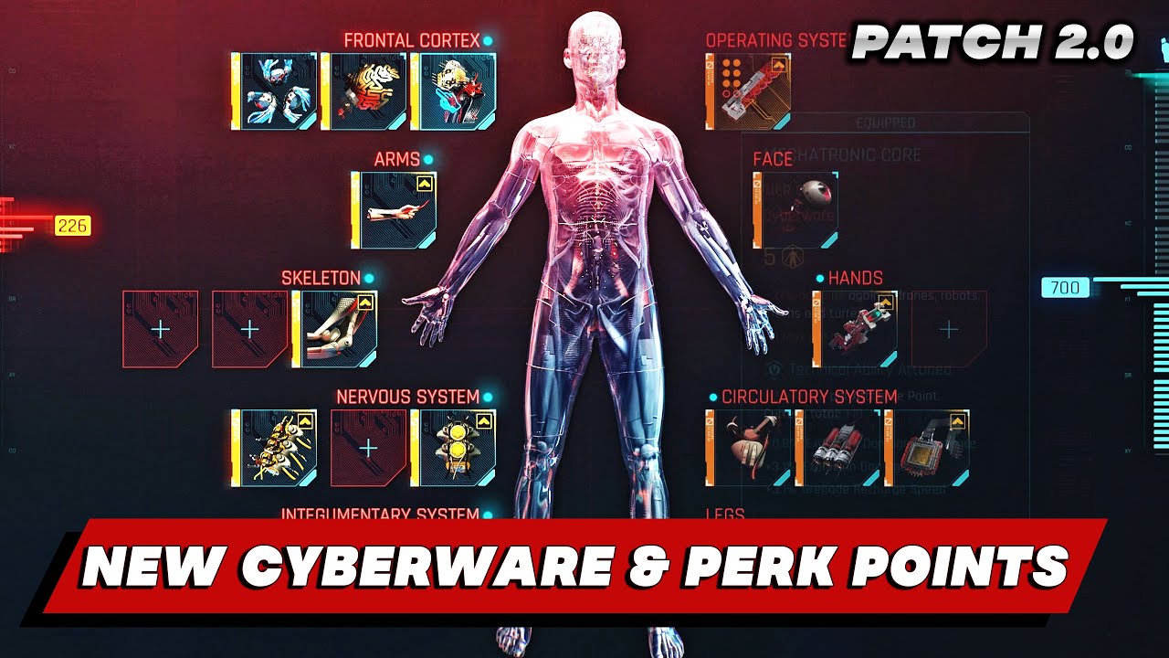 Cyberpunk 2077 2.0 - How to USE NEW CYBERWARE & PERK POINTS | Ultimate ...