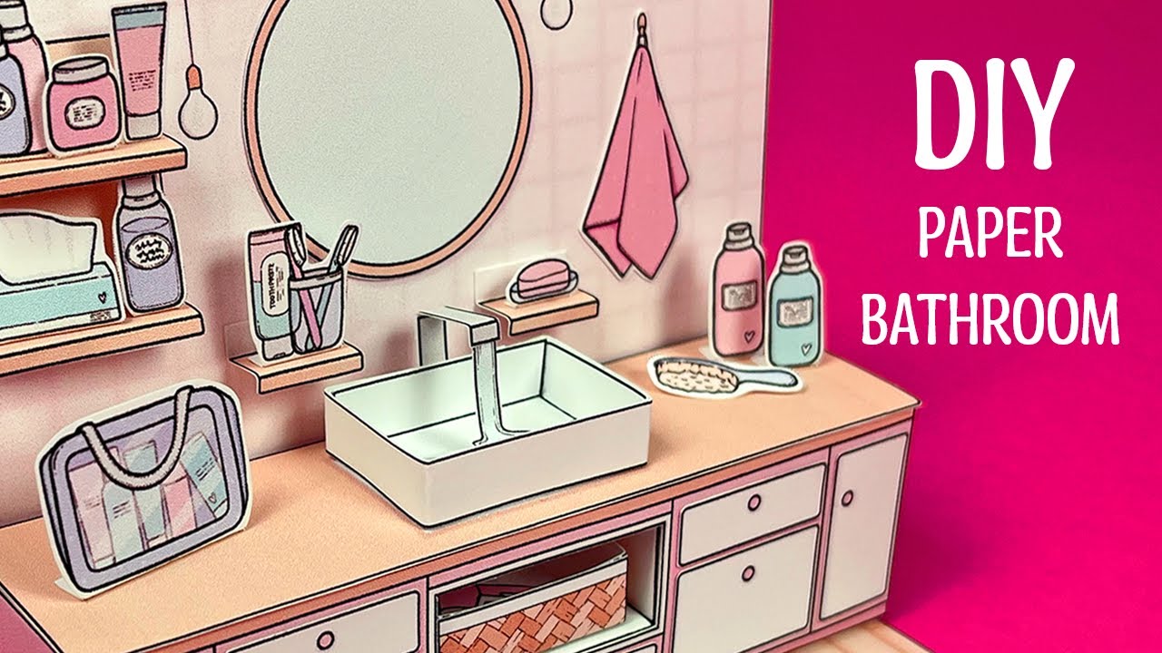 DIY Paper bathroom | Paper craft - YouTube