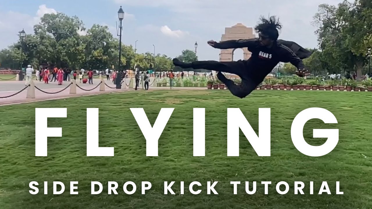 Flying side drop kick || Drop kick tutorial || Pramod Goswami - YouTube