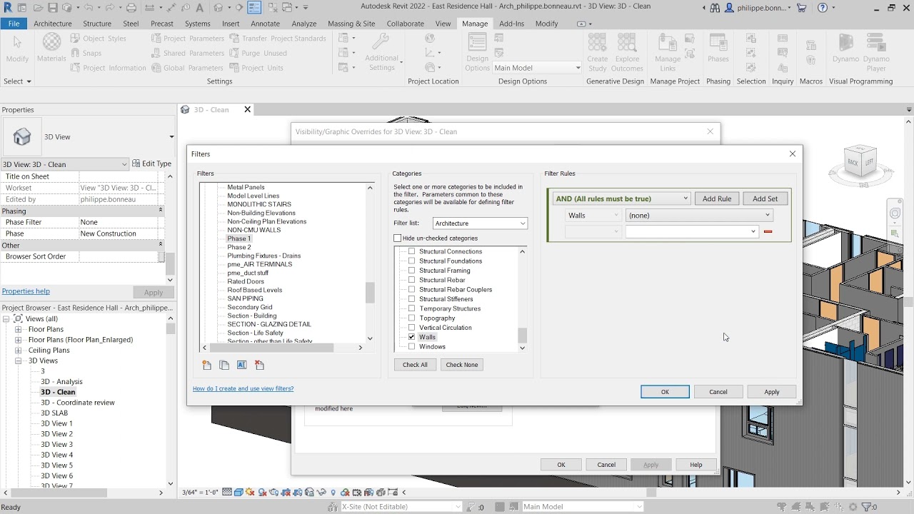 Revit 2022 | What's New: Phase Parameters in View Filters - YouTube