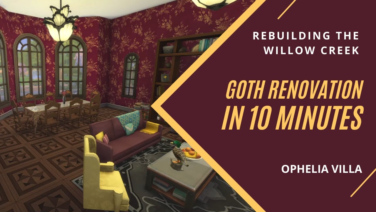 GOTH renovation in 10 minutes 🏠 Rebuilding the Willow Creek in 10 min ...