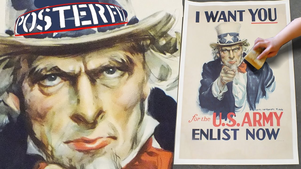 I Want You! Uncle Sam - J.M. Flagg 1941 official Poster Fix - YouTube