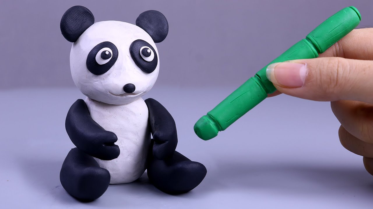 Clay Baby Panda Making | Claymation Tutorial | ASMR 4K Satisfying (How ...