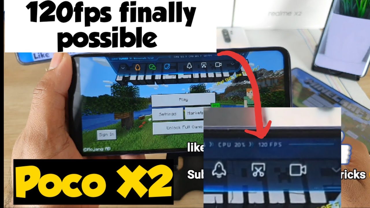 Poco x2 120fps in minecraft gameplay - YouTube