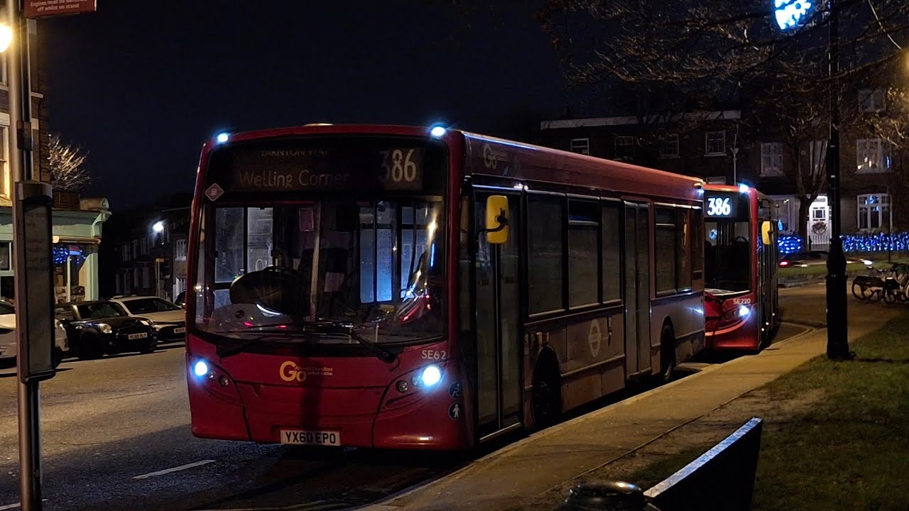 Slug driver | Journey on SE62 / YX60EPO on the route 386 bus route ...