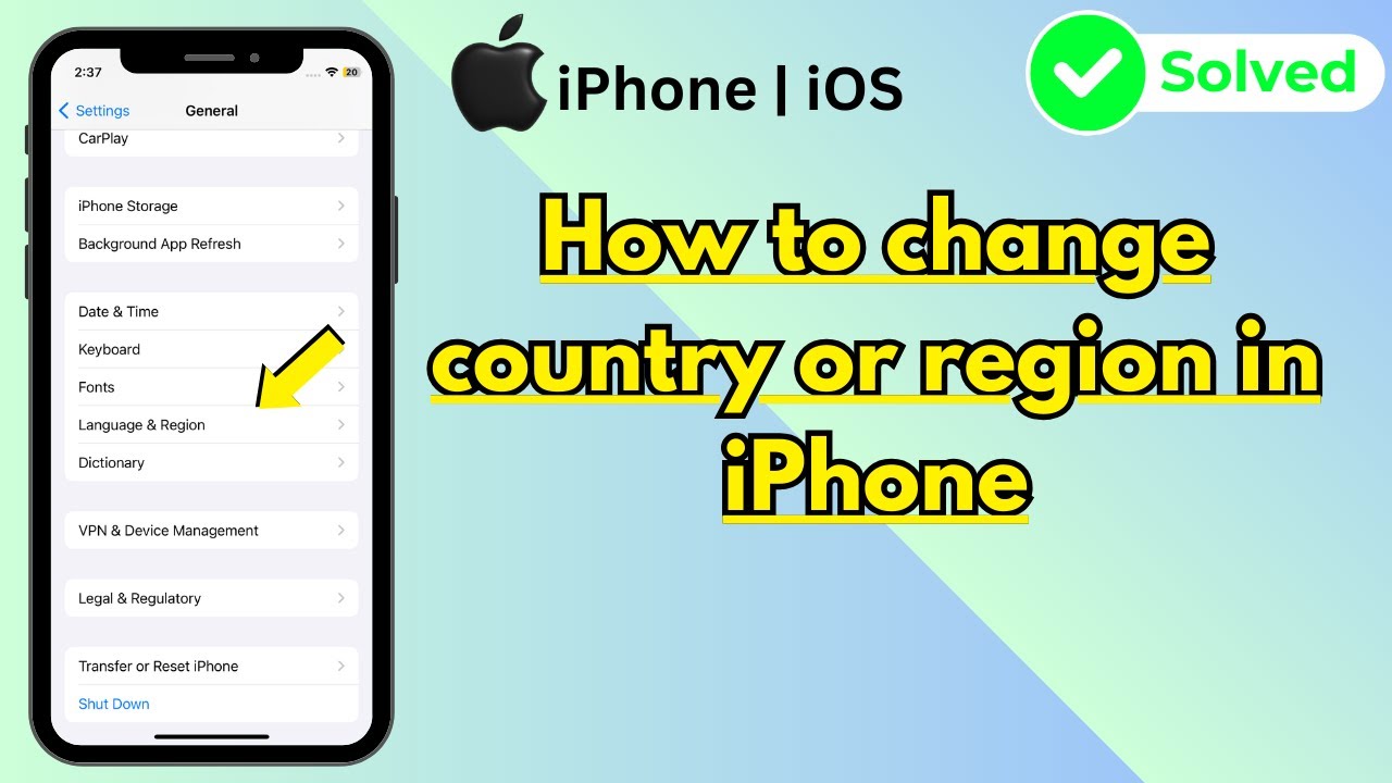 How to change country or region in iPhone ( iOS ) 2024 - YouTube