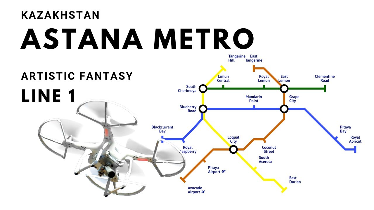 Astana metro. Kazakhstan. Line 1 - actual project. Artistic Fantasy ...