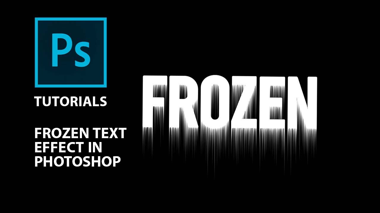 frozen text effect in photoshop - YouTube