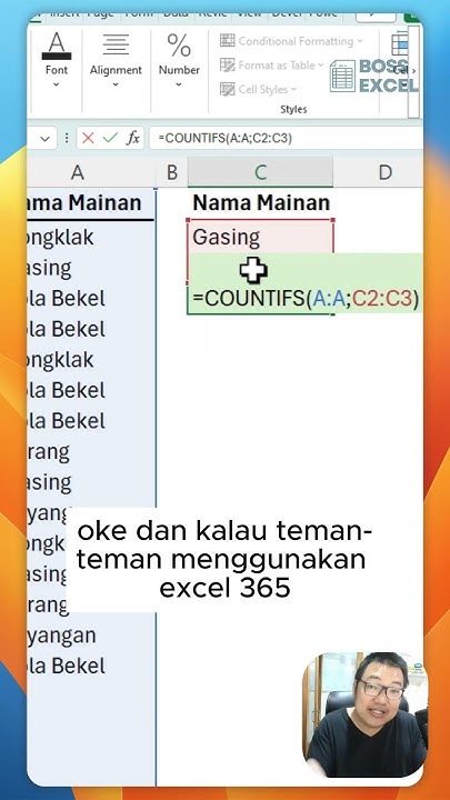 Rahasia Cepat Menjumlahkan dengan Menggunakan COUNTIFS & SUMPRODUCT - YouTube