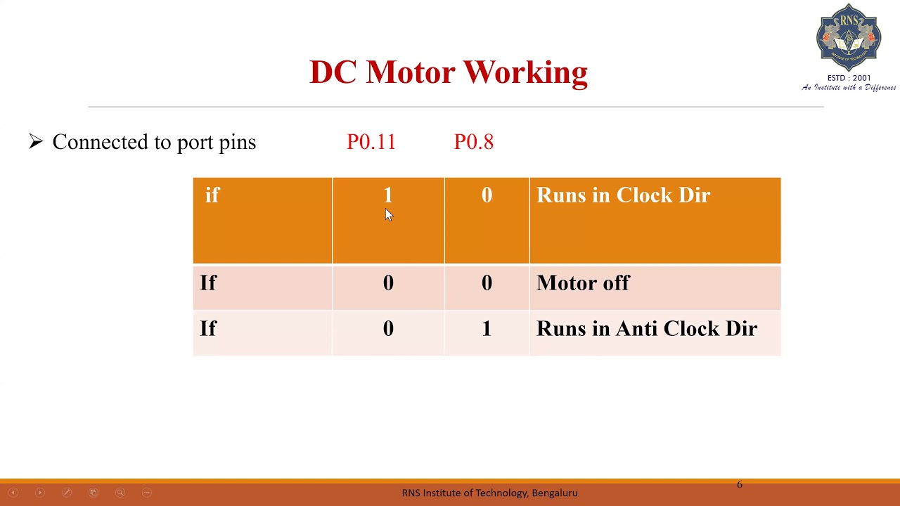 Microcontroller & Embedded Systems -Interfacing and control of DC Motor ...